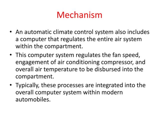 Climate control system in Automotives | PPTX | Automotive Industry ...