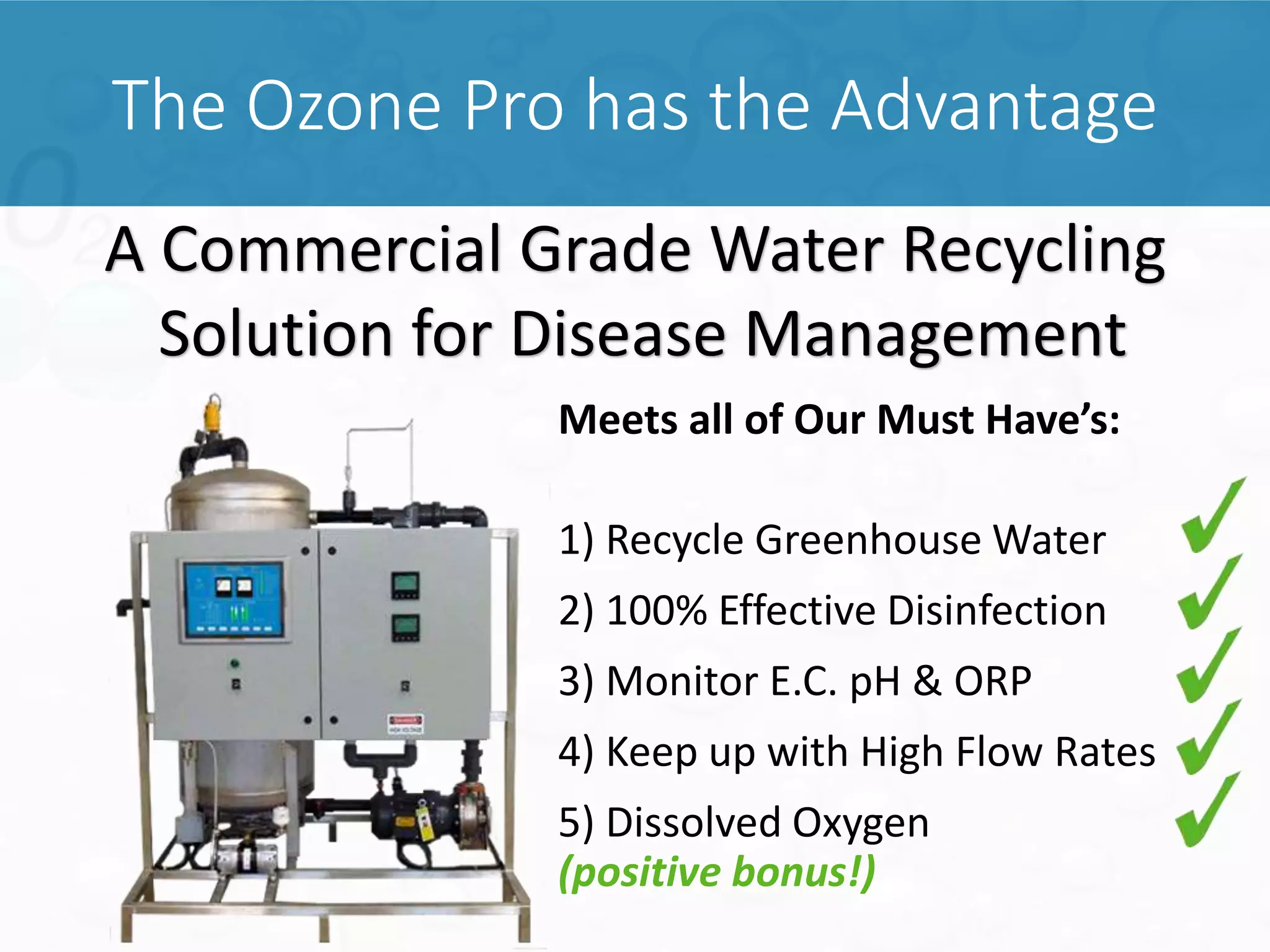 Ozone Water Recycling with Oxygen Benefits for Better Greenhouse Yields ...