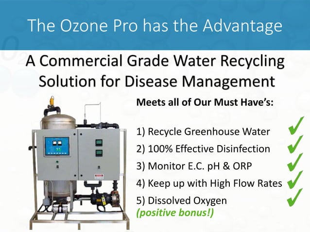 Ozone Water Recycling with Oxygen Benefits for Better Greenhouse Yields ...
