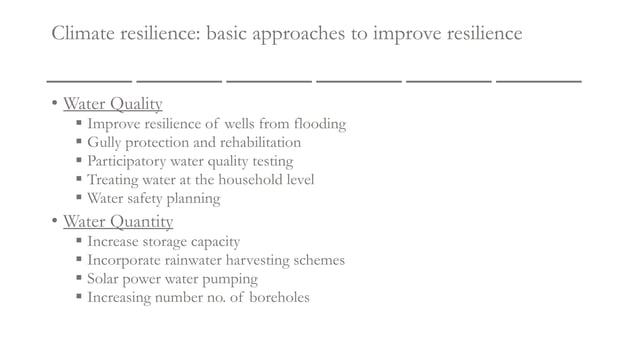 Climate & disaster resilient, water supply and sanitation | PPTX ...