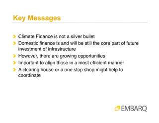 Climate finance for sustainable transport - Holger Dalkmann, EMBARQ ...