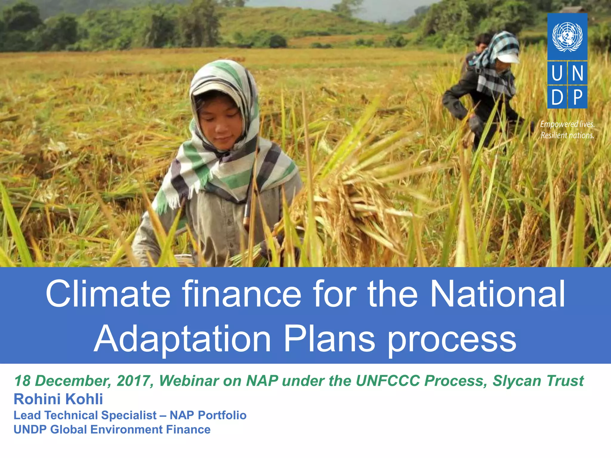 Climate Finance - National Adaptation Plans under the UNFCCC Process ...