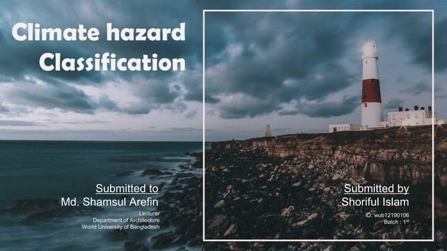 Climate hazard classification . | PPT