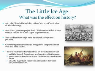 Climate & history little ice age | PPTX