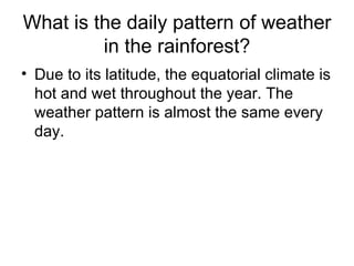 Climate in the rainforest | PPT