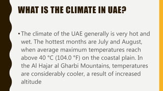 Climate in uae | PPTX