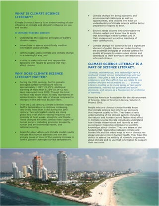 Climate Literacy Poster 8 5x11 March09 Final Lr | PDF