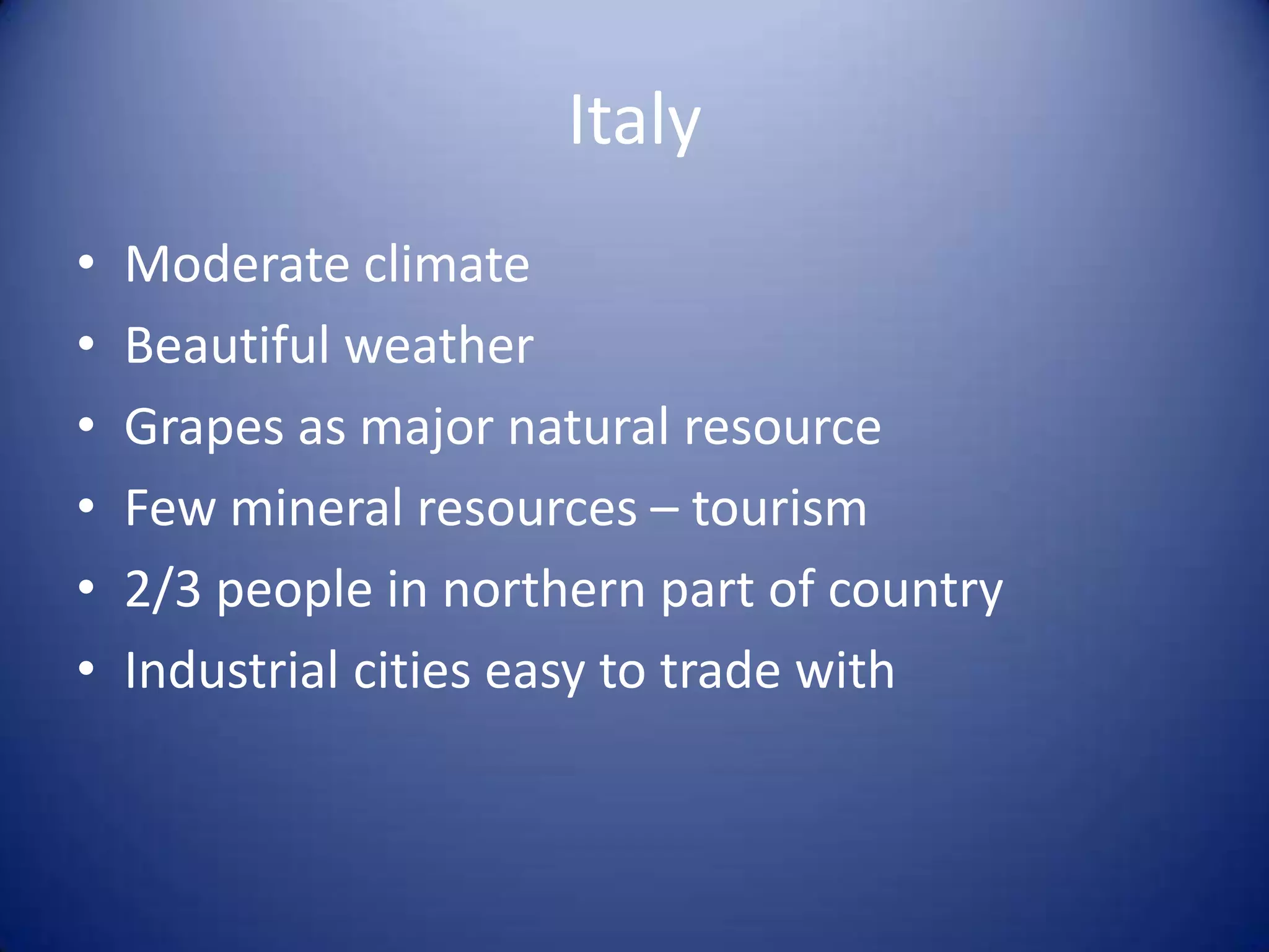 Climate, location, natural resources, trading europe ppt | PPTX
