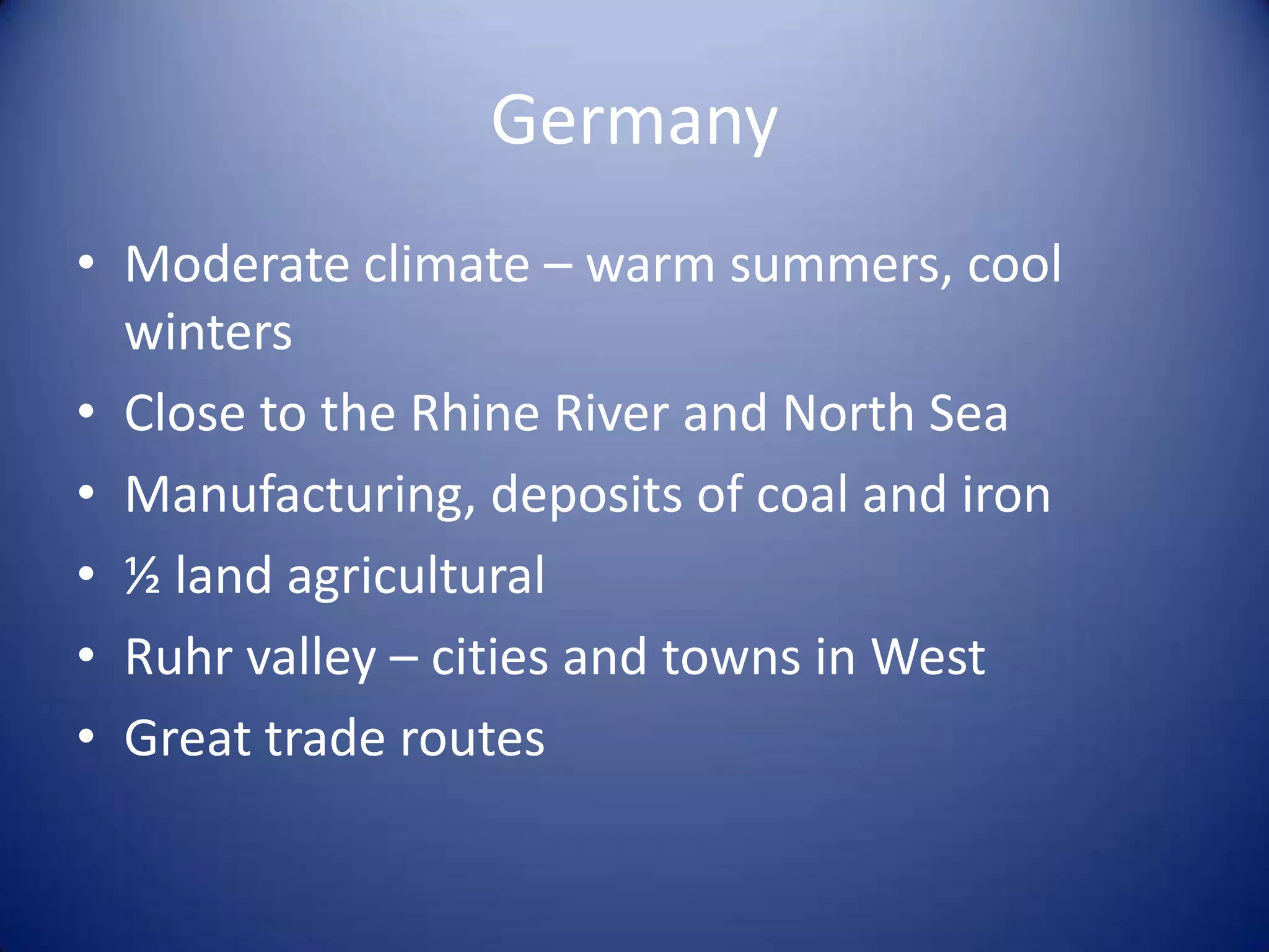 Climate, location, natural resources, trading europe ppt | PPTX