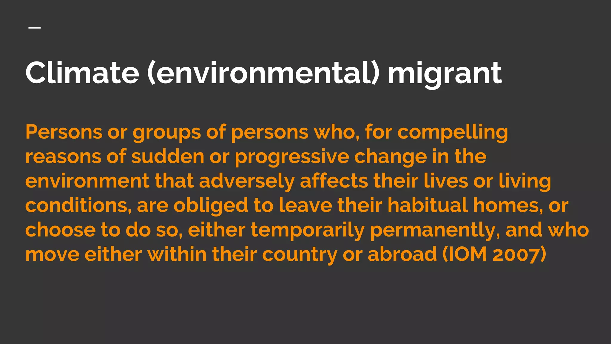 Climate Migration | PPTX