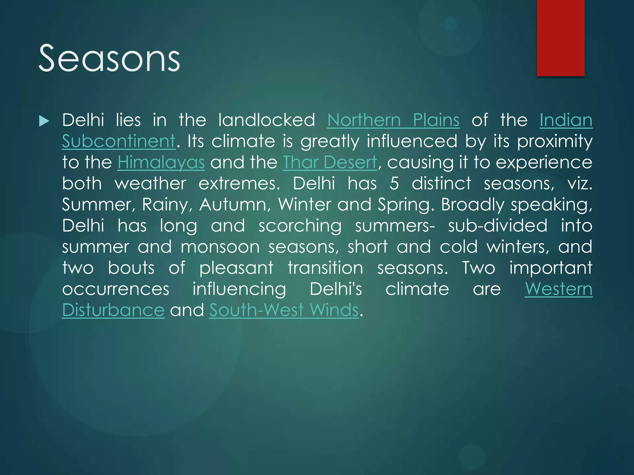 Climate of delhi | PPTX