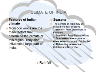 Climate of India Class X By Nawomica | PPTX