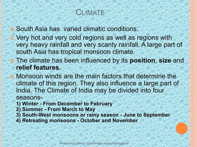 Climate of India | PPTX | Geography | Science