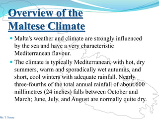 Lesson 5: Climate of the Maltese Islands | PPT