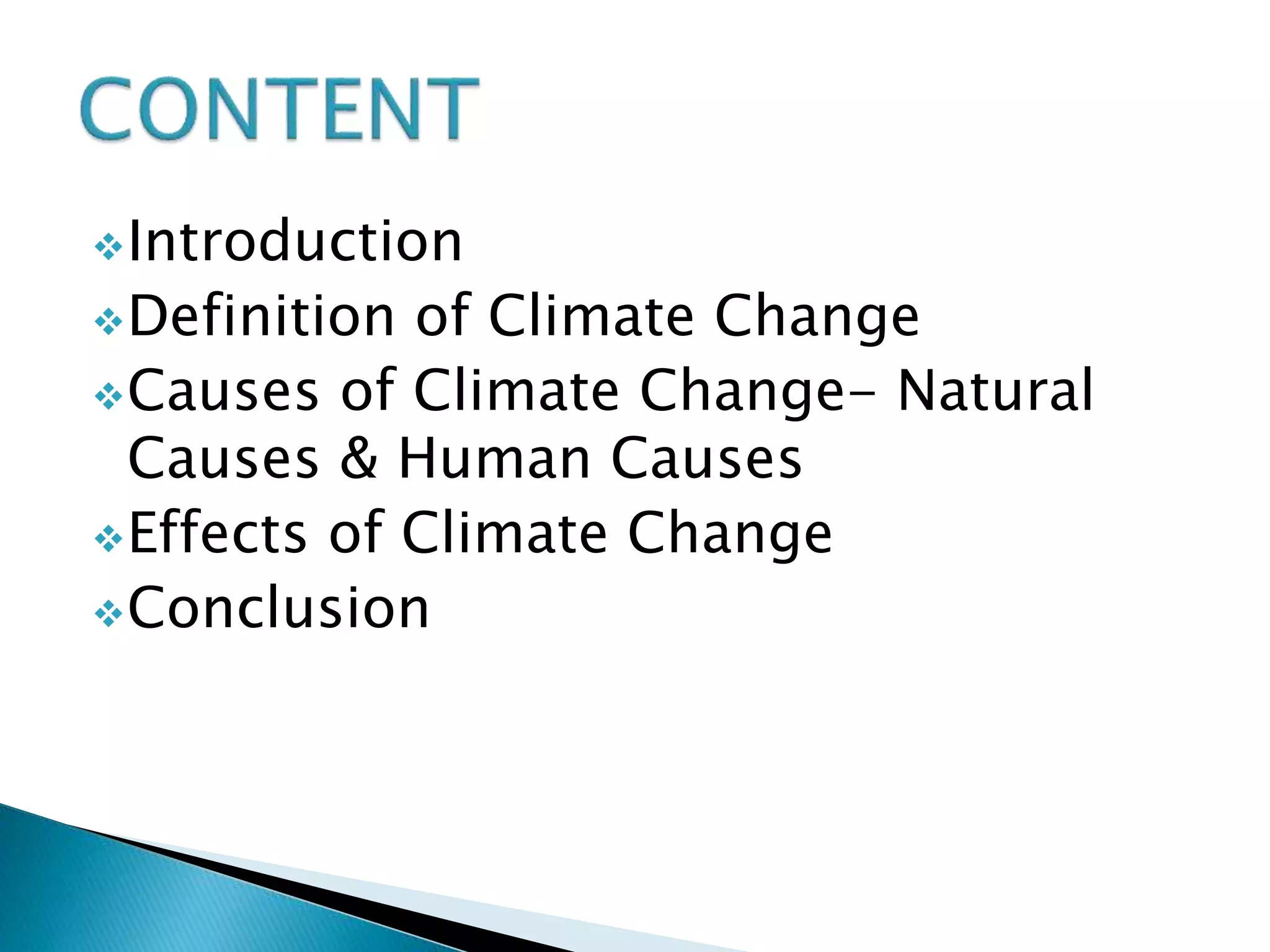 Climate change and its impact | PPTX