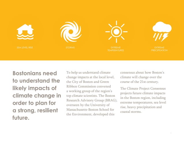 Climate Ready Boston: Projection Consensus Summary | PPT