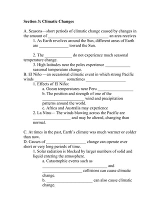 Climate Questions | PDF