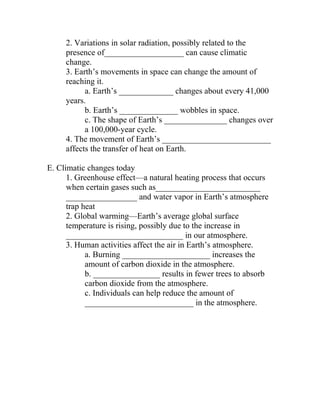 Climate Questions | PDF