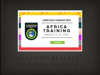 Climate reality leadership corps | PDF
