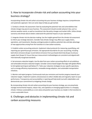 What's The Difference Between Climate Risk And Carbon Accounting? | PDF