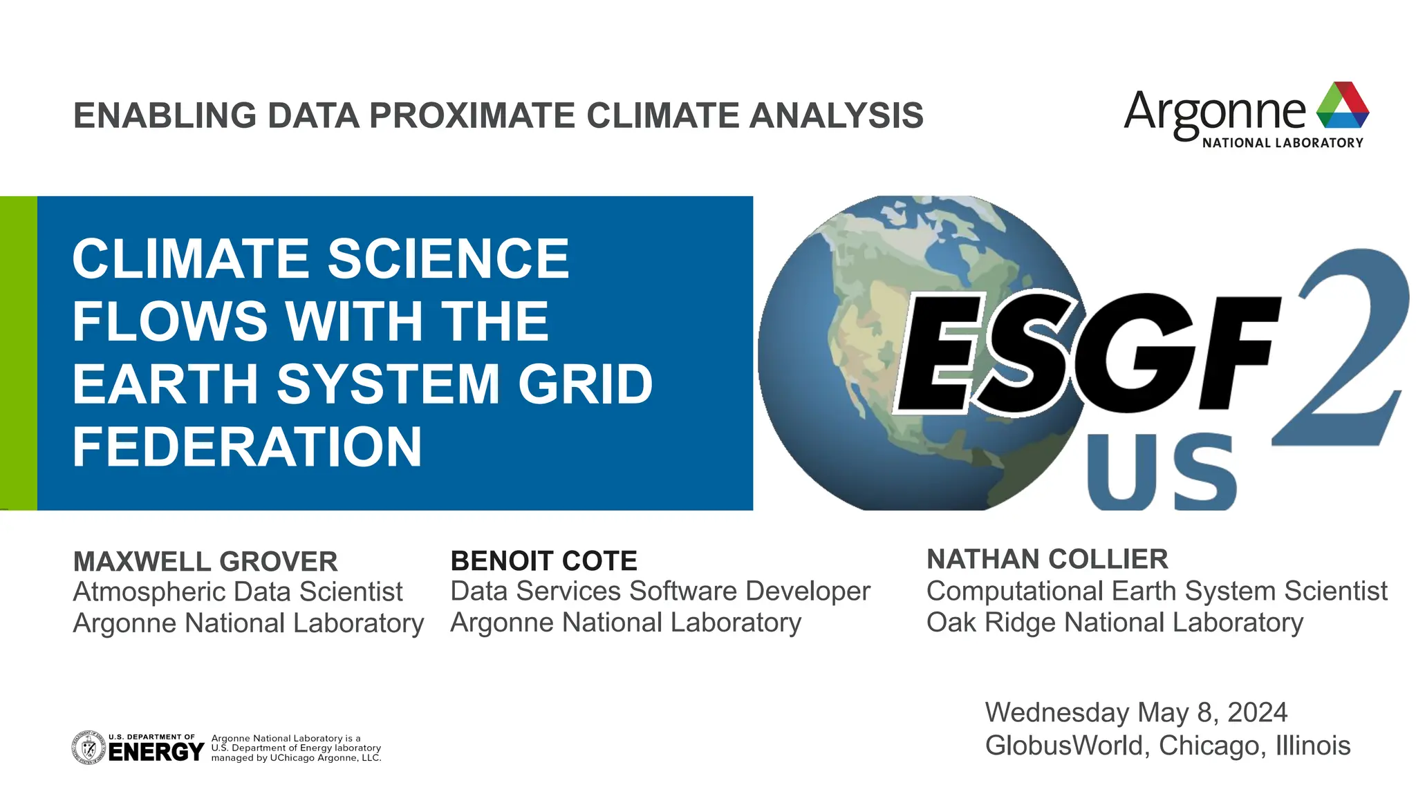 Climate Science Flows - Enabling Petabyte-Scale Climate Analysis with the Earth System Grid ...