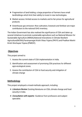 Role of Climate Smart Agriculture(CSA) in addressing challenges of Food ...