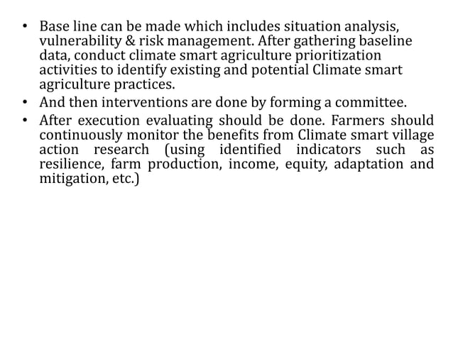 Climate smart village ppt | PPTX