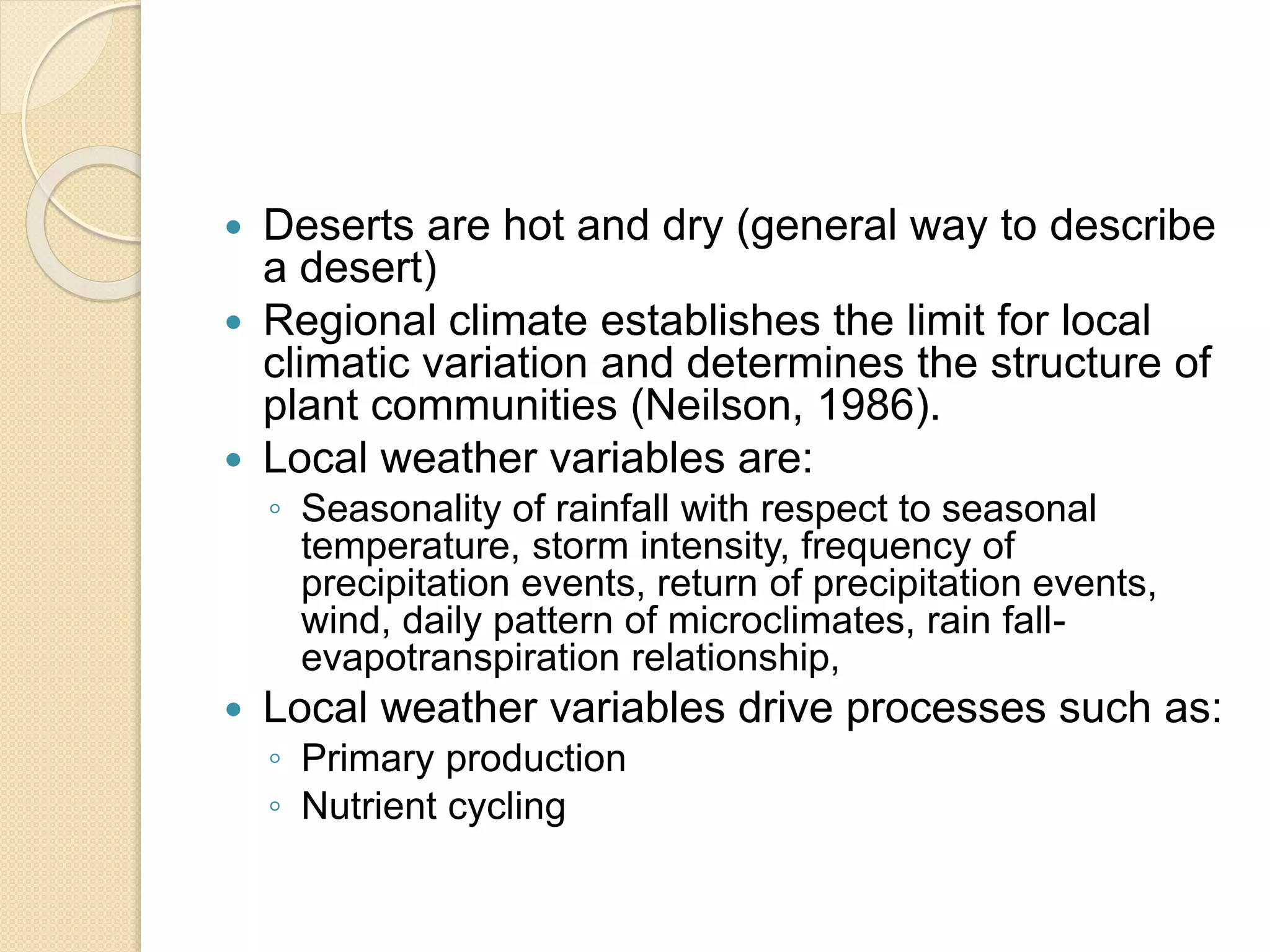 Climate, Soil, Deserts types, Topography and Biomes (1).pptx