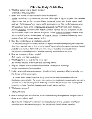 Climate SG Key | PDF