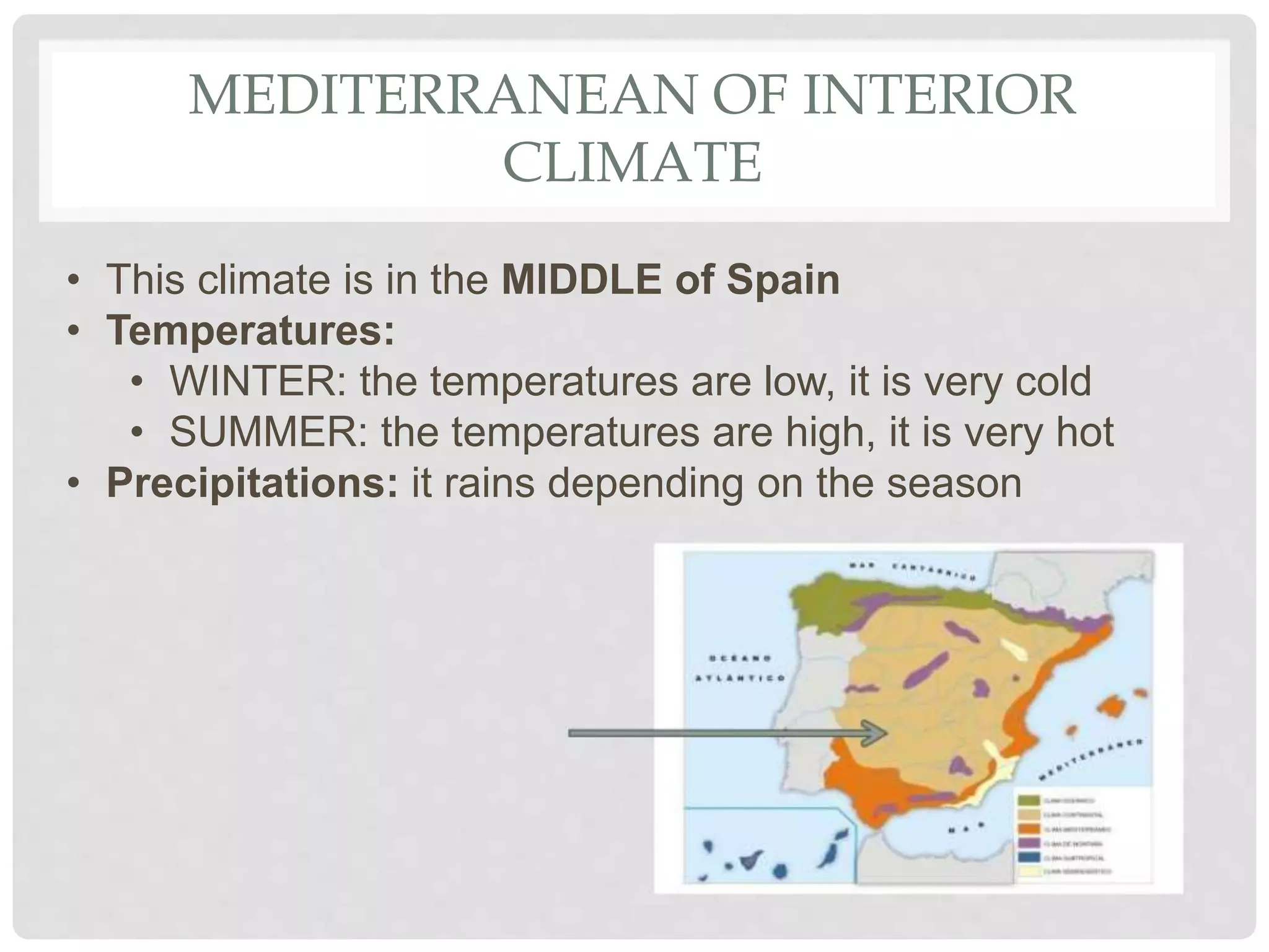 Climate's zones and climates of spain | PPTX