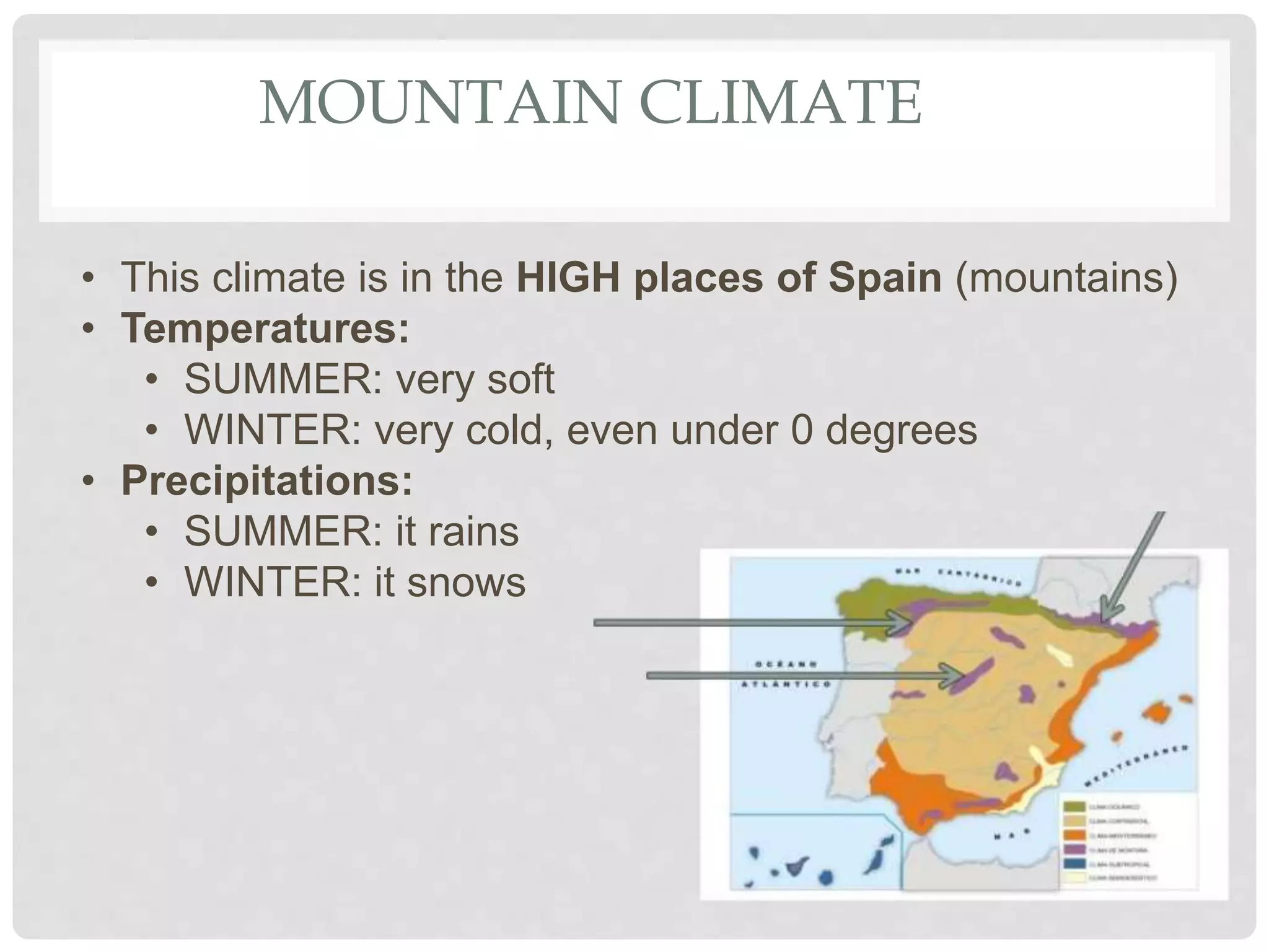 Climate's zones and climates of spain | PPTX