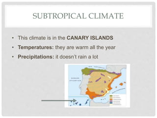 Climate's zones and climates of spain | PPTX | Weather | Science