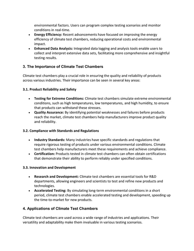 The Evolution and Importance of Climate Test Chambers in Modern ...