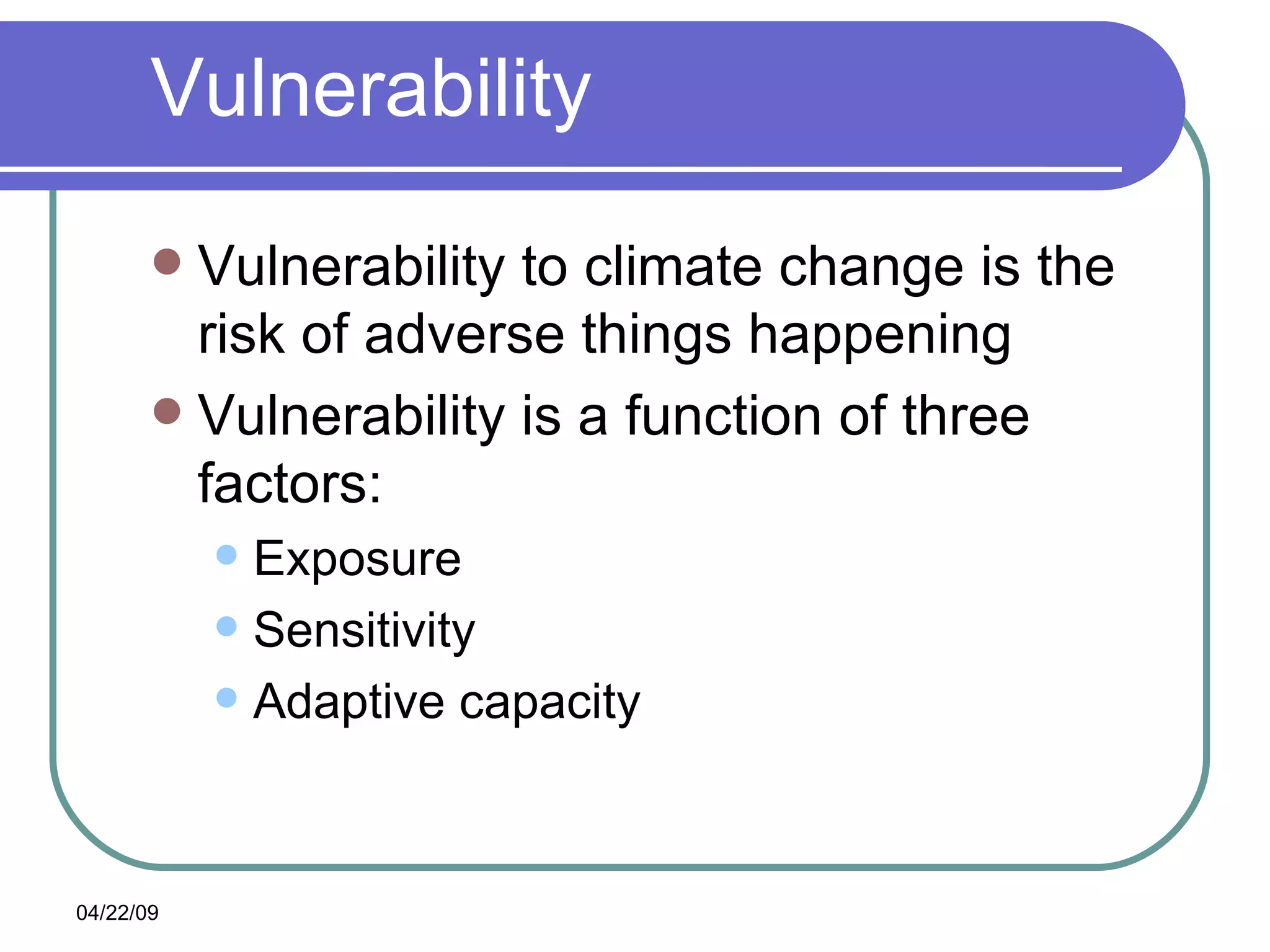 VULNERABILITY AND ADAPTATION | PPT