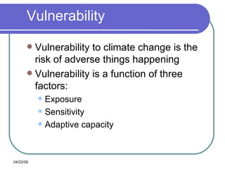 VULNERABILITY AND ADAPTATION | PPT