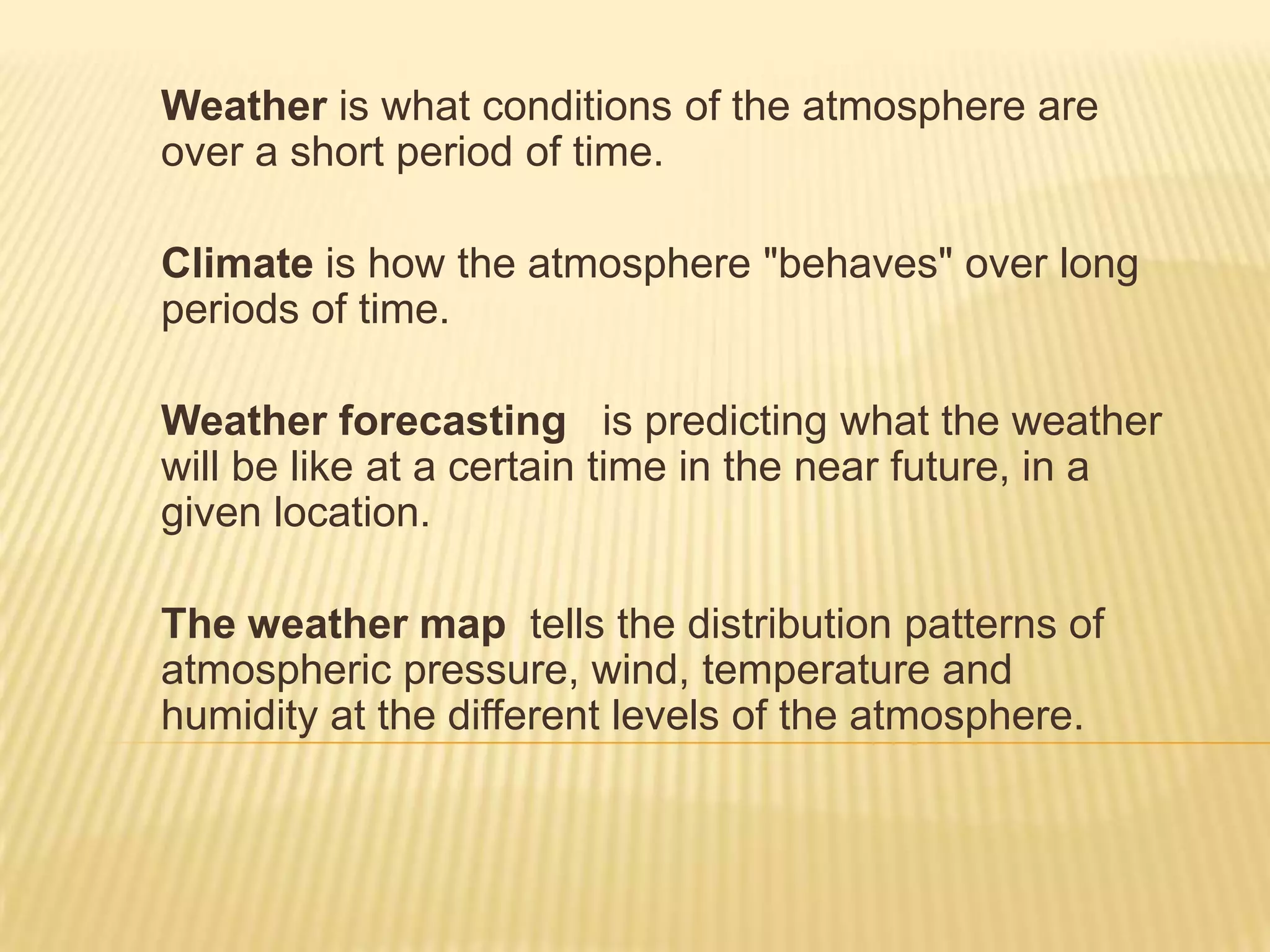 Understanding the Weather Map | PPTX