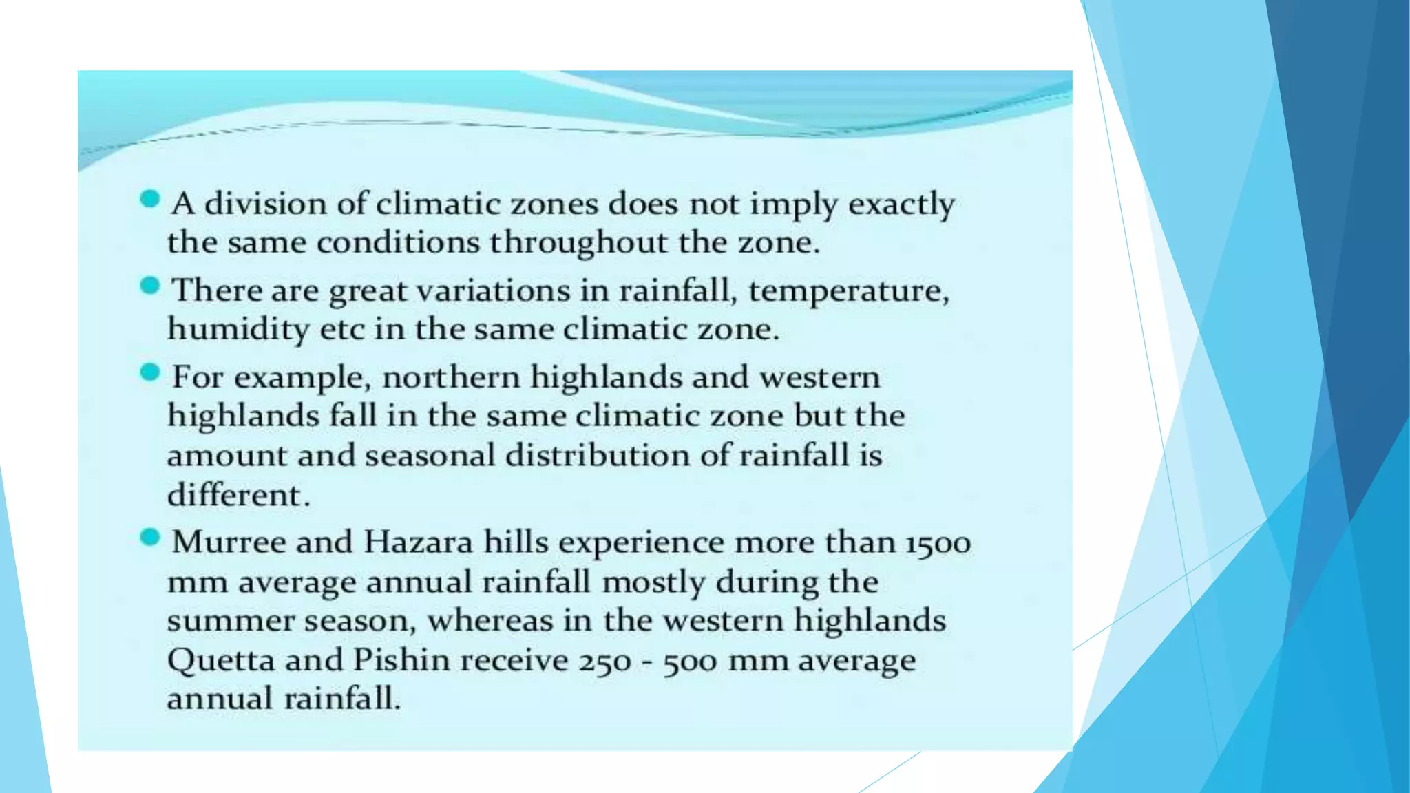 Climate zones of pakistan A Lecture By Mr Allah Dad Khan Former DG ...