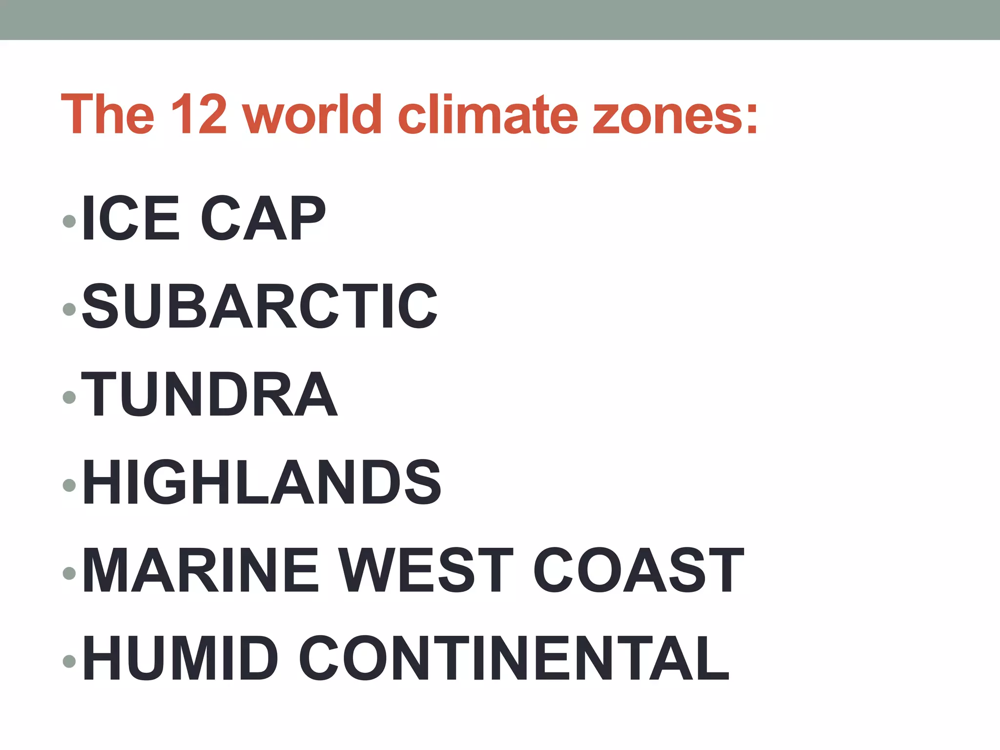 Climate Zones | PPTX