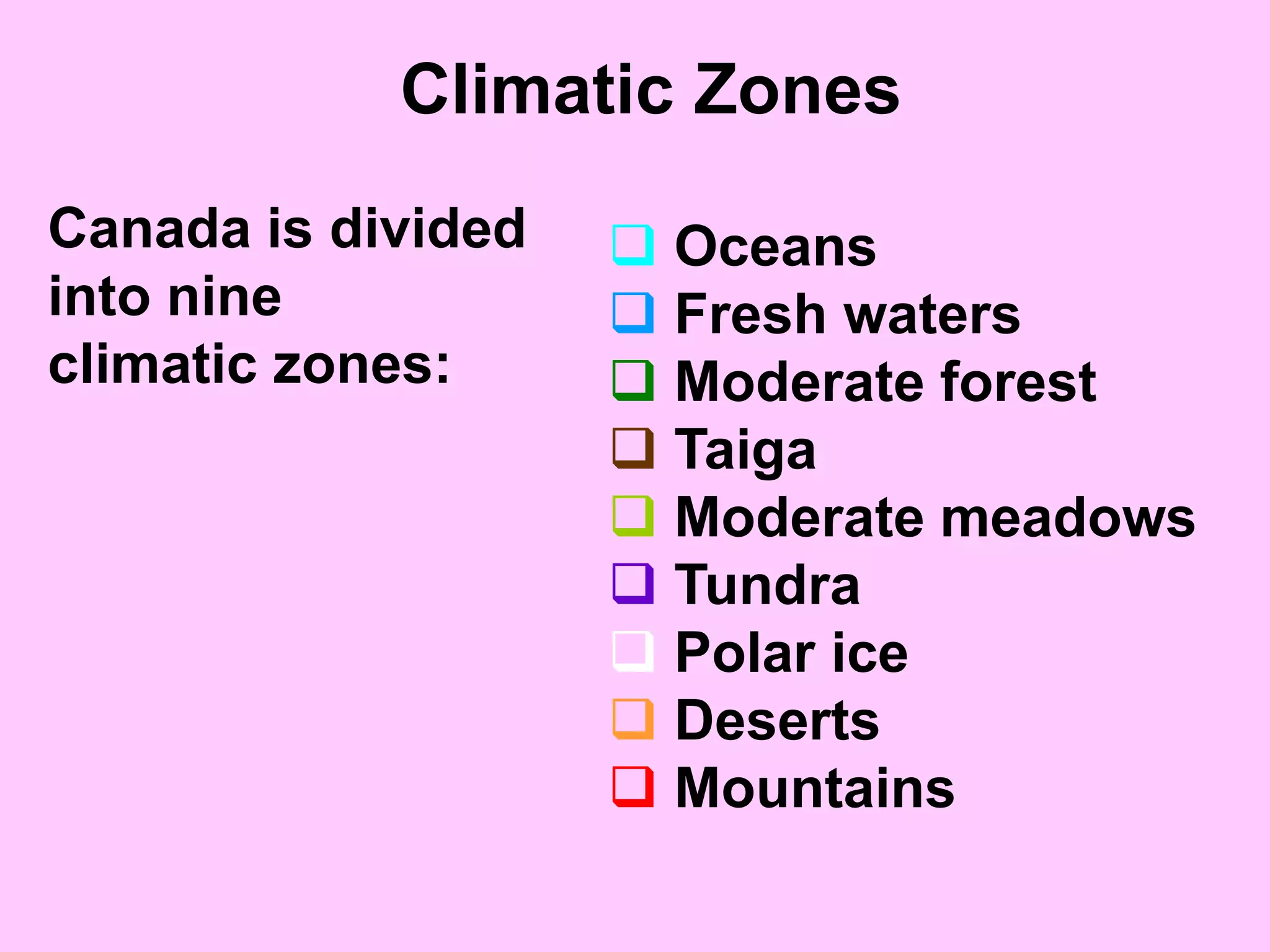 Climatic zones and wildlife of Canada | PPTX
