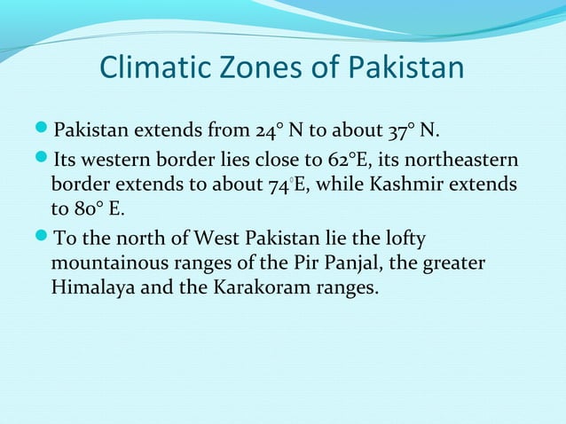 Climatic zones of pakistan | PPT