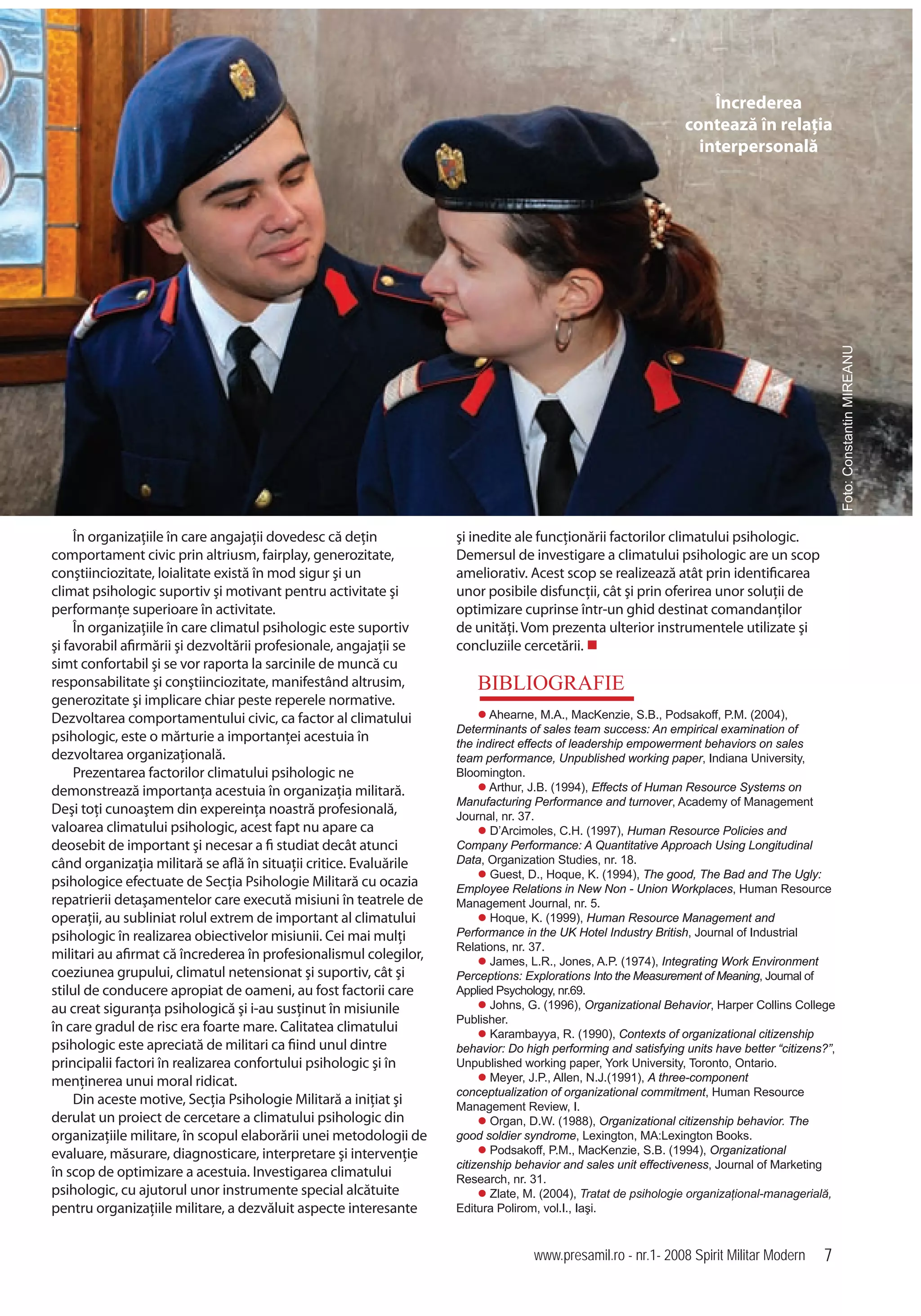 Climat in armata | PDF