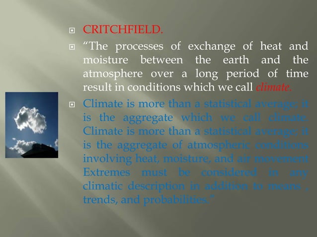 Climatology | PPTX | Weather | Science