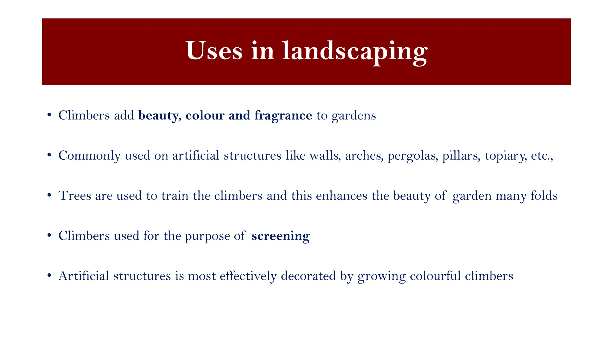 Climbers and Creepers used in landscaping | PDF