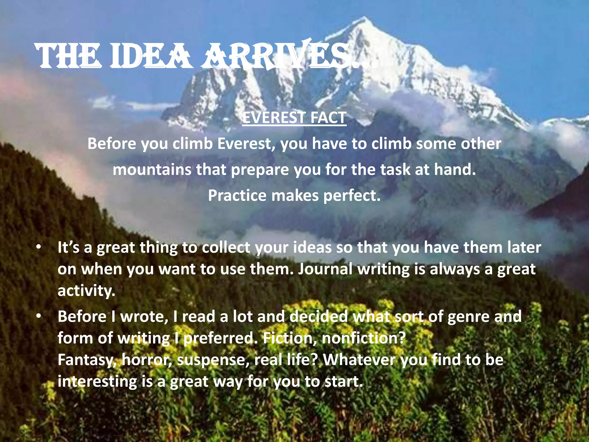 Climbing writing’s everest | PPTX