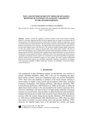 Climate Change Treeline | PDF