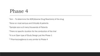 Clincal Trials for new drug developments | PPTX