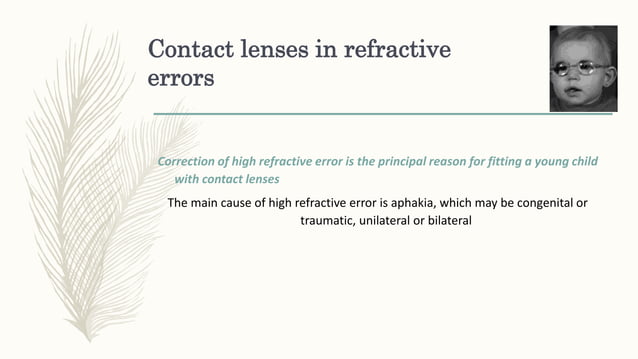 Pediatric Contact lens | PPTX | Eye and Vision Conditions | Diseases ...