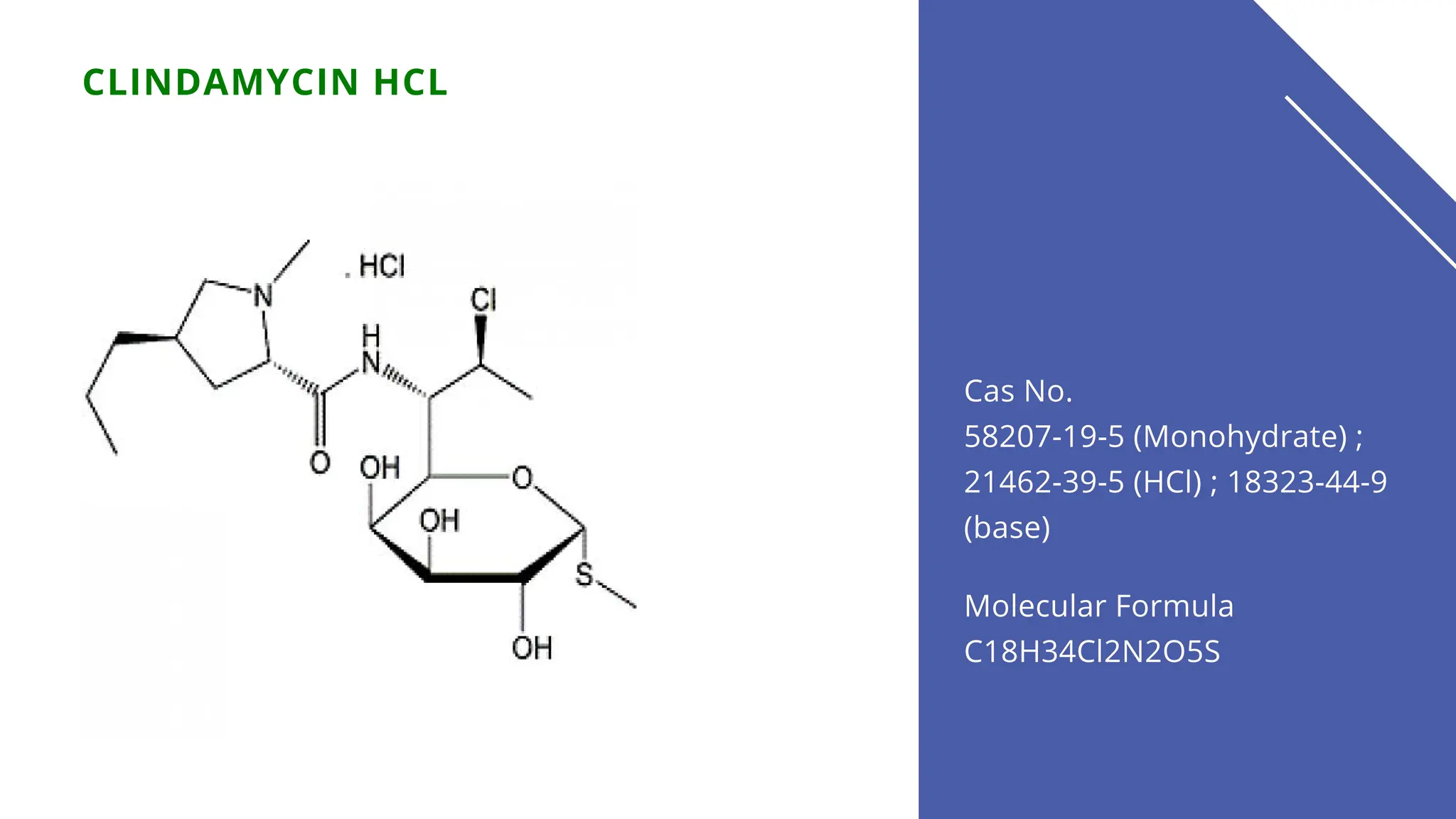 CLINDAMYCIN HCL Impurities Manufacturer | Suppliers | Hemarsh ...