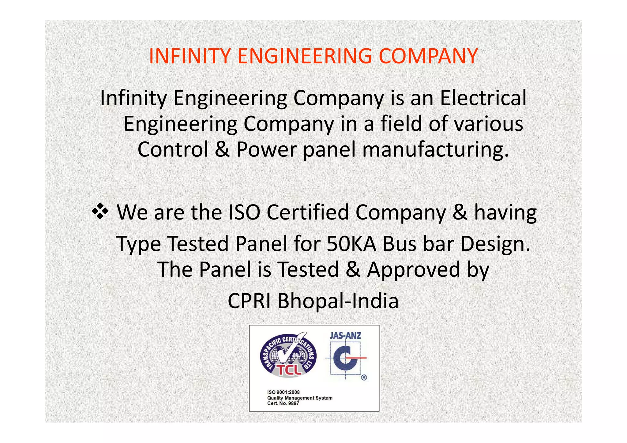 Infinity Engineering Co., Pune, Electrical Products | PDF