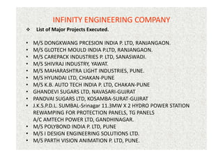 Infinity Engineering Co., Pune, Electrical Products | PDF